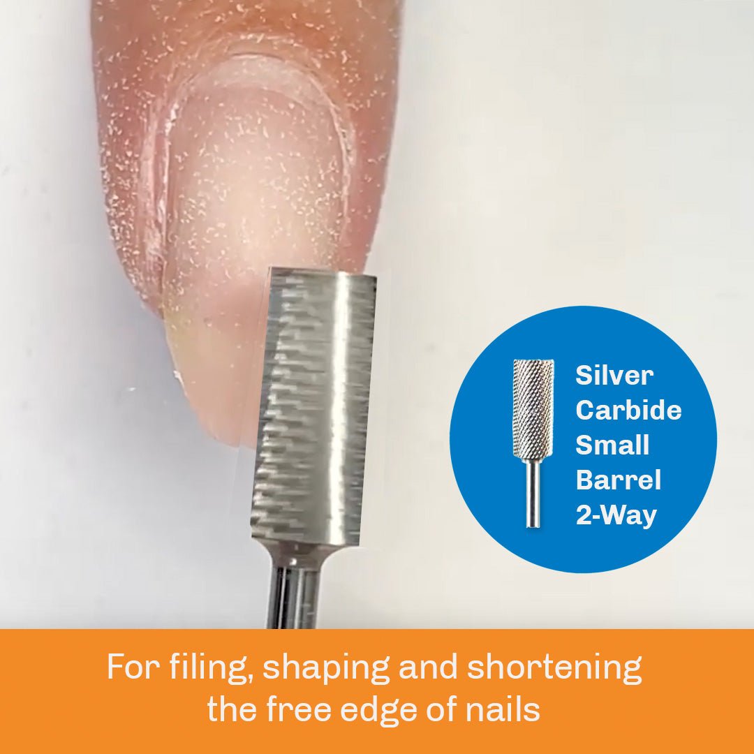 Silver Carbide Small Barrel Two-Way Bit| Medicool Pro Bits® for Nails